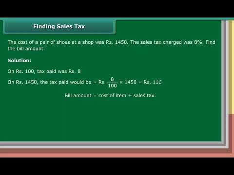 Finding Sales Tax - YouTube