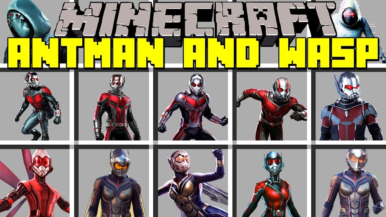 Minecraft ANT-MAN AND THE WASP MOD! / BECOME THE BIGGEST AND SMALLEST ...