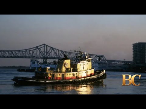 Tugboat sinks in the Mississippi River after collision with tanker ship ...