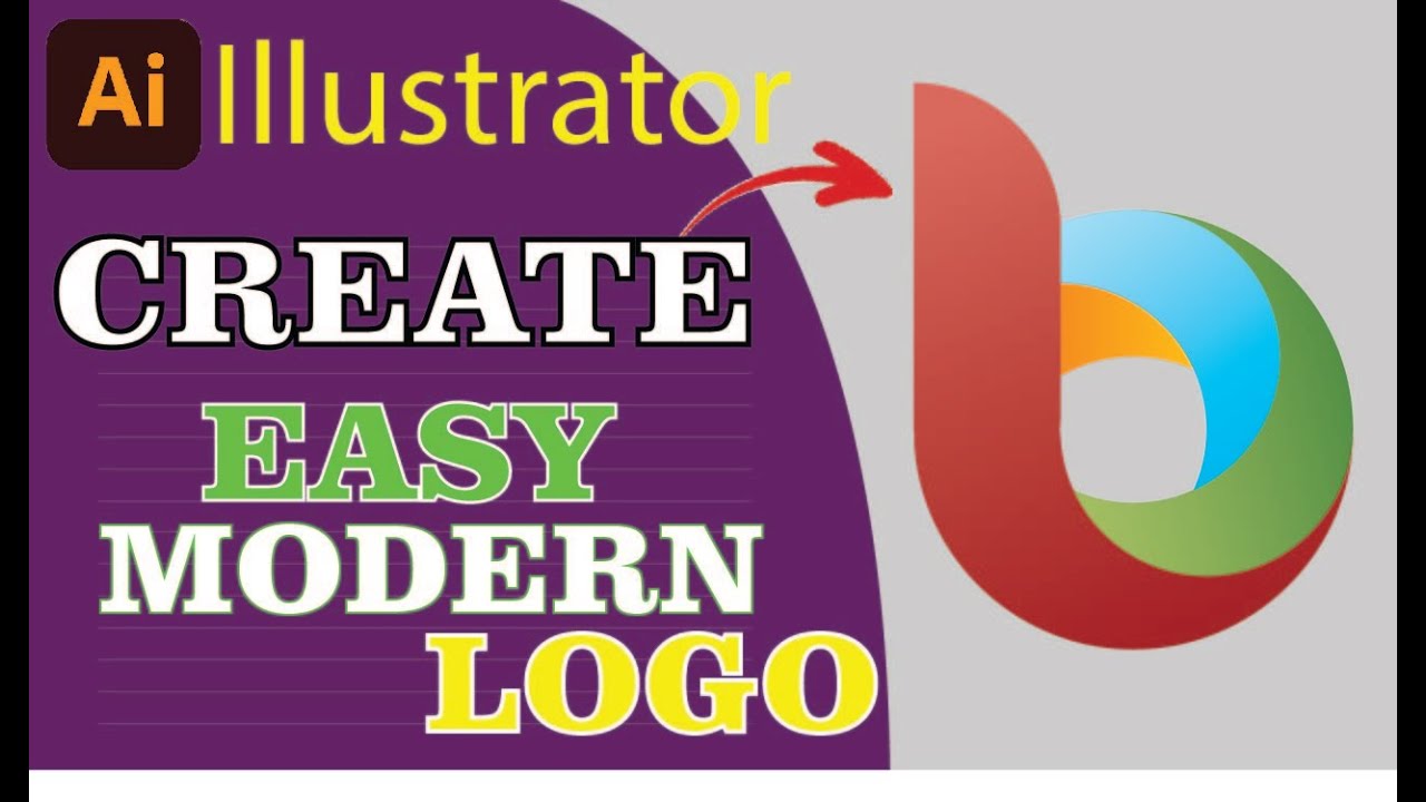 Modern B Logo Design In Illustrators | Adobe Illustrator Tutorials,2022 | saadnawazjutt - YouTube