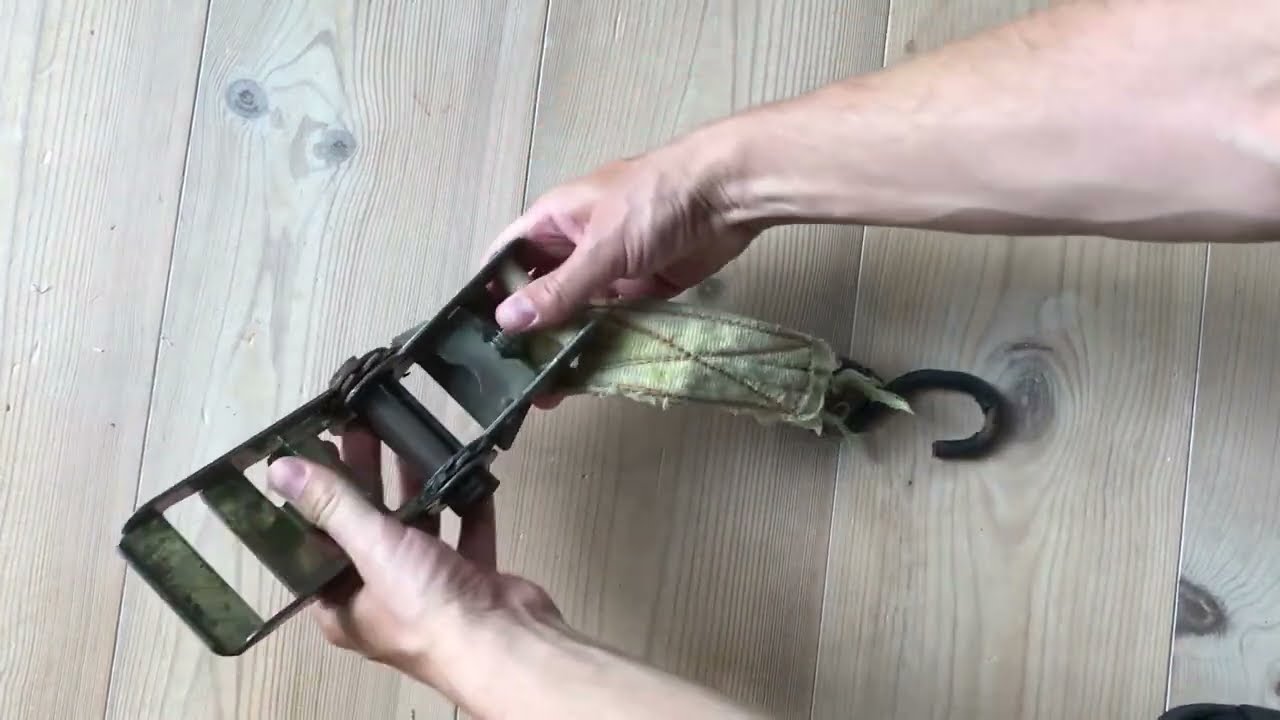Fixing old torn ratchet straps - YouTube