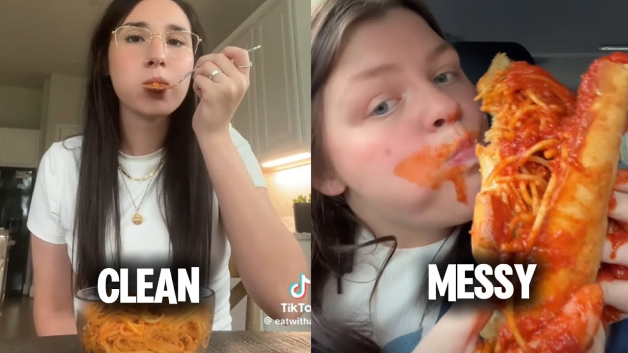 CLEAN vs MESYY mukbangs (TikTok EDITION) - YouTube