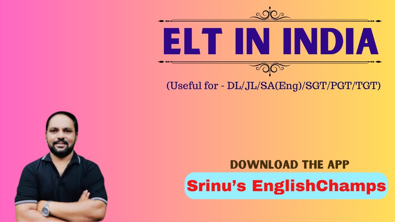 ELT in India: Part-1 - YouTube