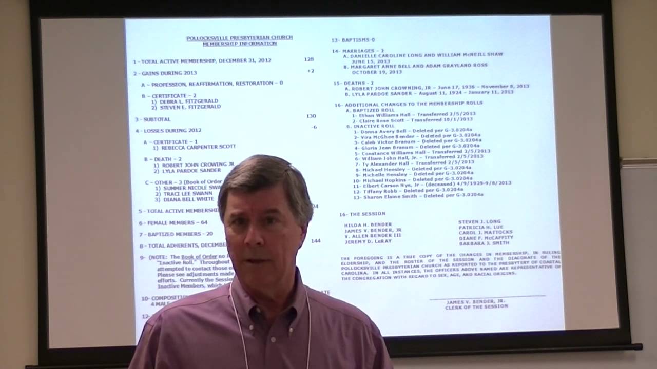 Clerk of Session Training Pt9 The Annual Report - YouTube