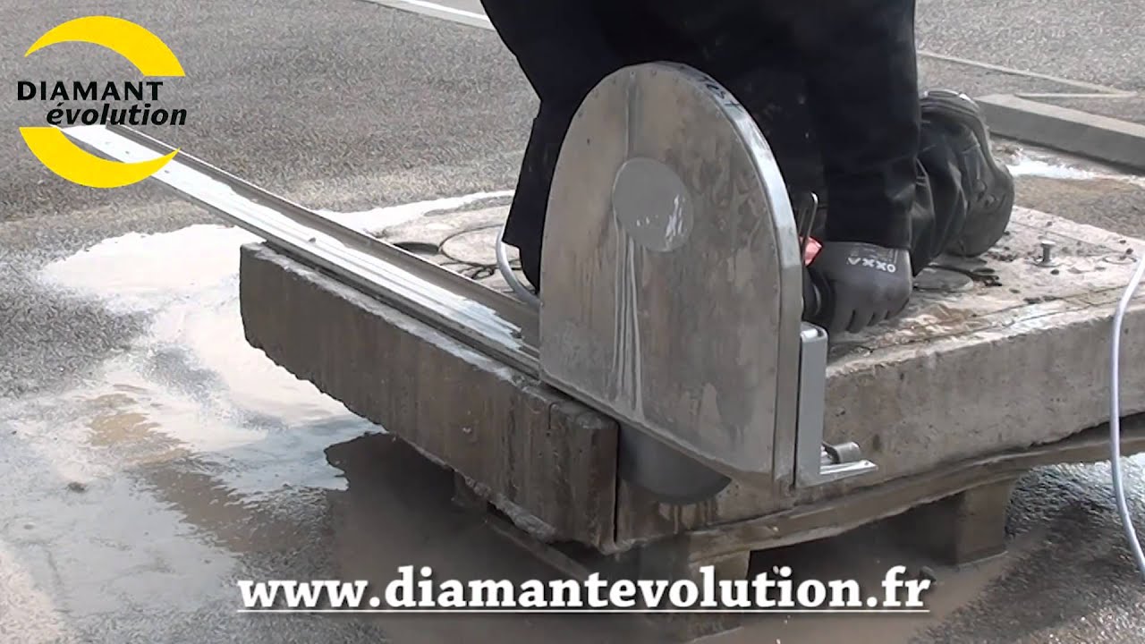 Scie au disque diamant HS40 - YouTube