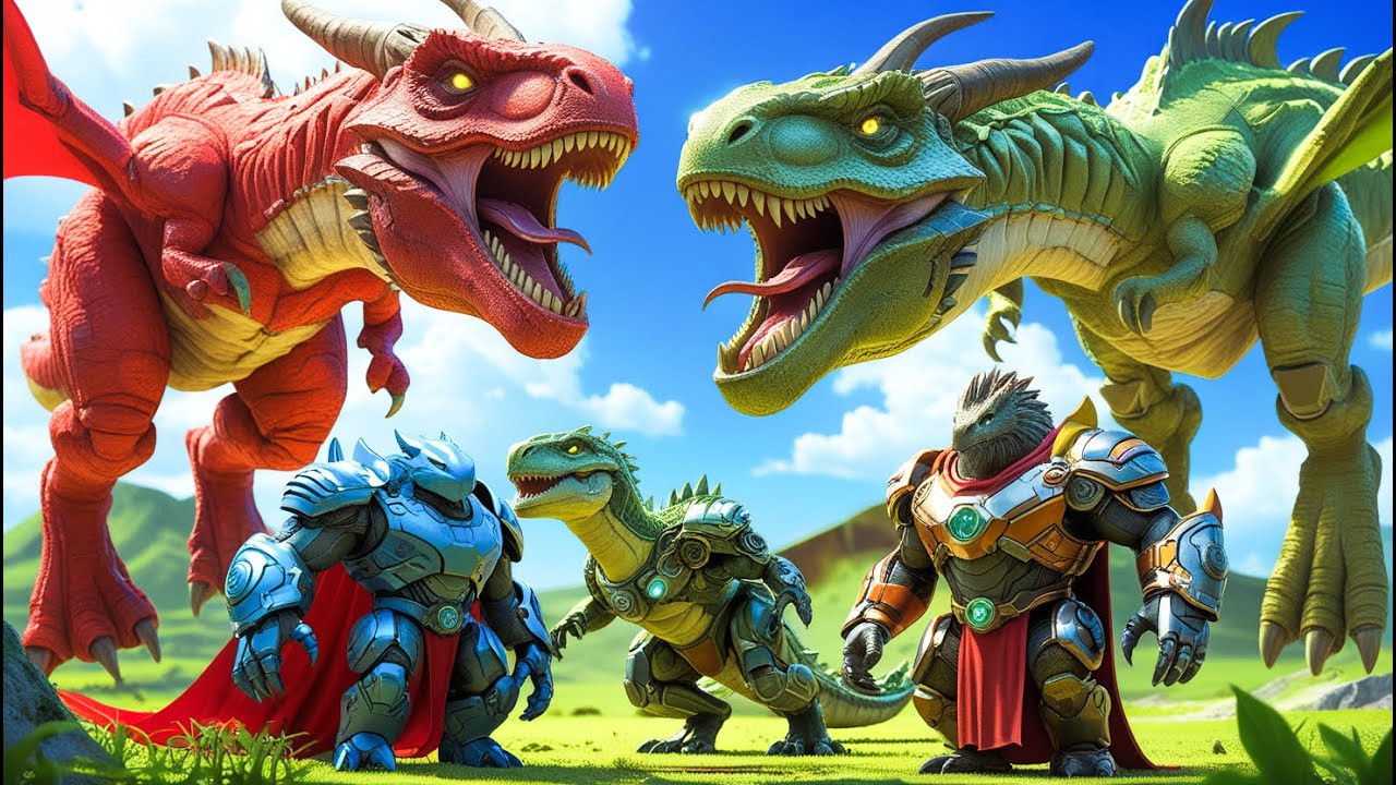 Jurassic World Rebirth : Ember T-Rex VS. Scorpios rex ! - Animal Revolt ...