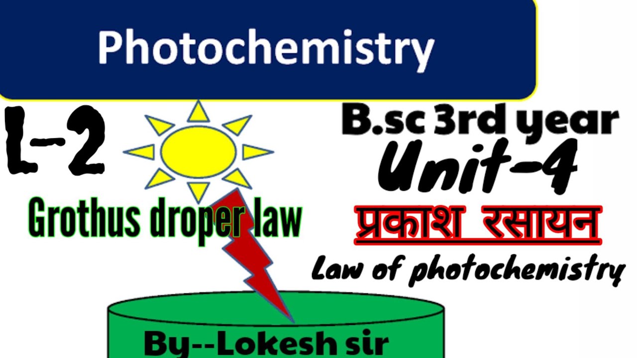Law of Photochemistry | grothus dropper law | B.sc 3rd year | L-2 ...