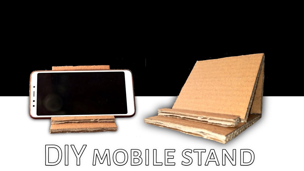 Diy phone stand | Mobile stand homemade | Cardboard mobile stand ...