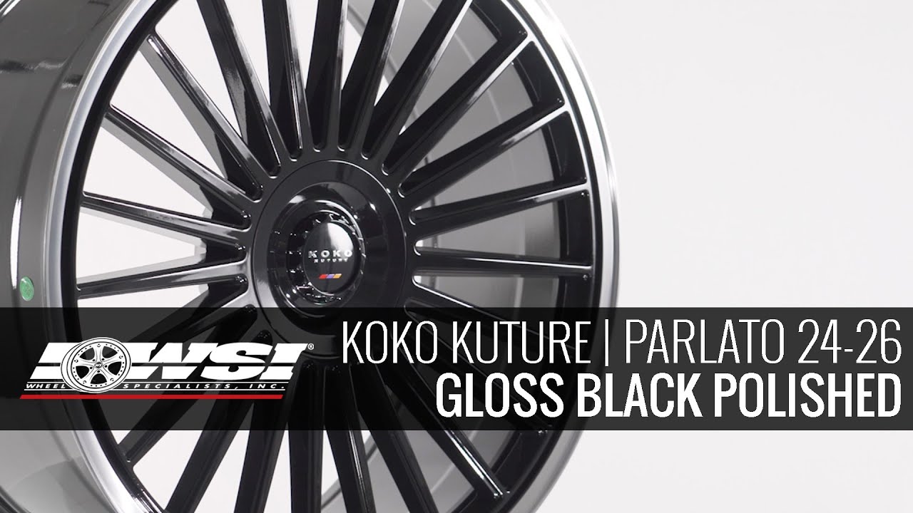 Koko Kuture Parlato | 24-26 Inch | Gloss Black Polished Lip - Wheel ...