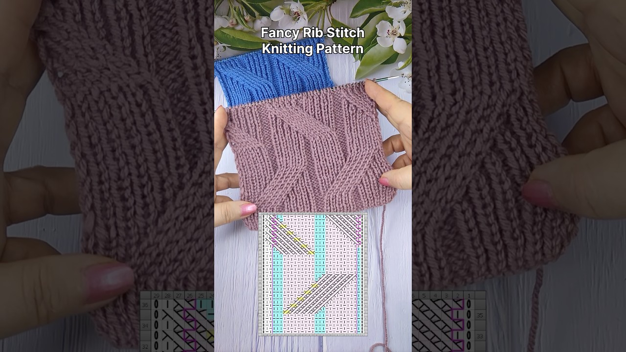 How to knit Fancy Rib Stitch #knittingdesign #stricken #tricot #tejer # ...