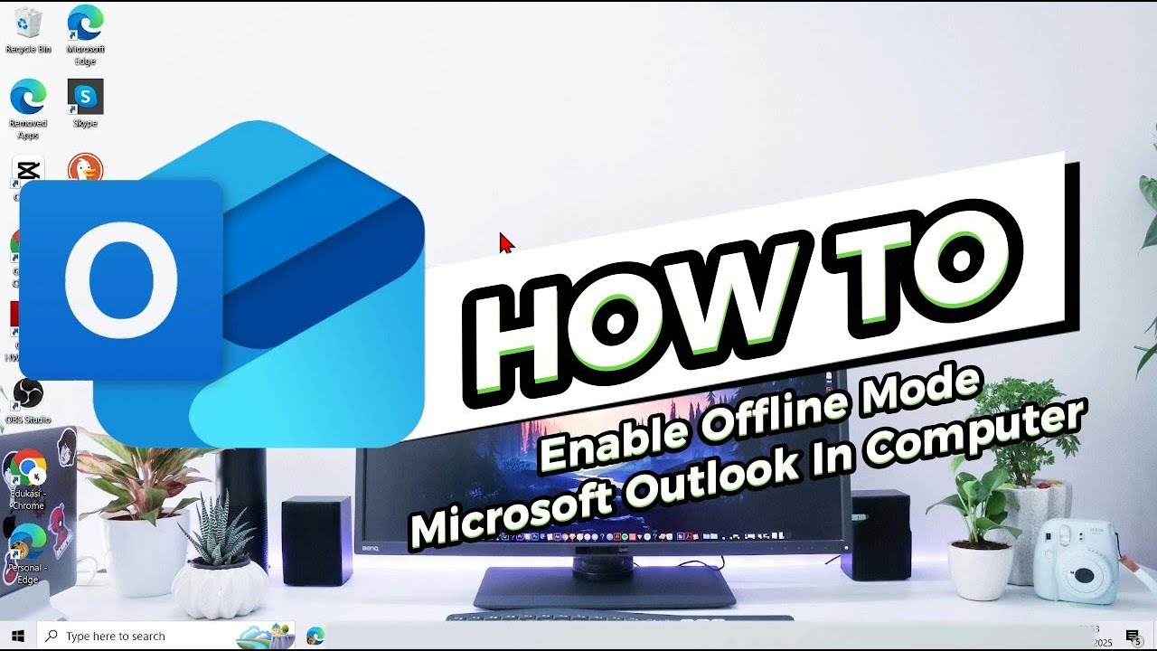 How To Enable Offline Mode Microsoft Outlook In Computer - YouTube