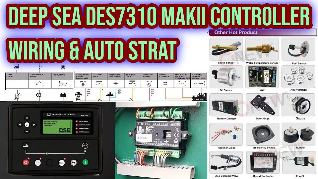 #Deep sea #DES7310MAKII Module# Wiring & Auto start #DG #All parts ...