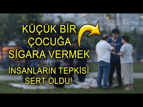 KÜÇÜK BİR ÇOCUĞA SİGARA VERMEK SOSYAL DENEYİ!