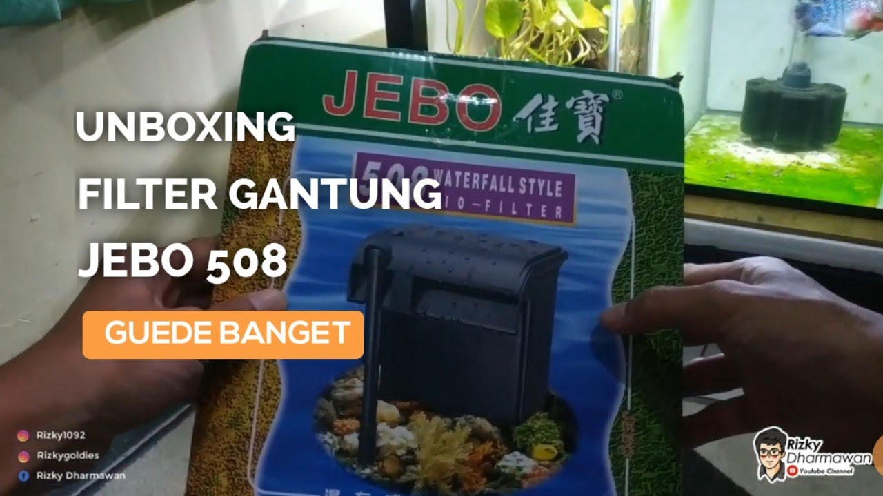 Unboxing Filter Gantung Hang On Back Filter Besar Jebo 508 - YouTube