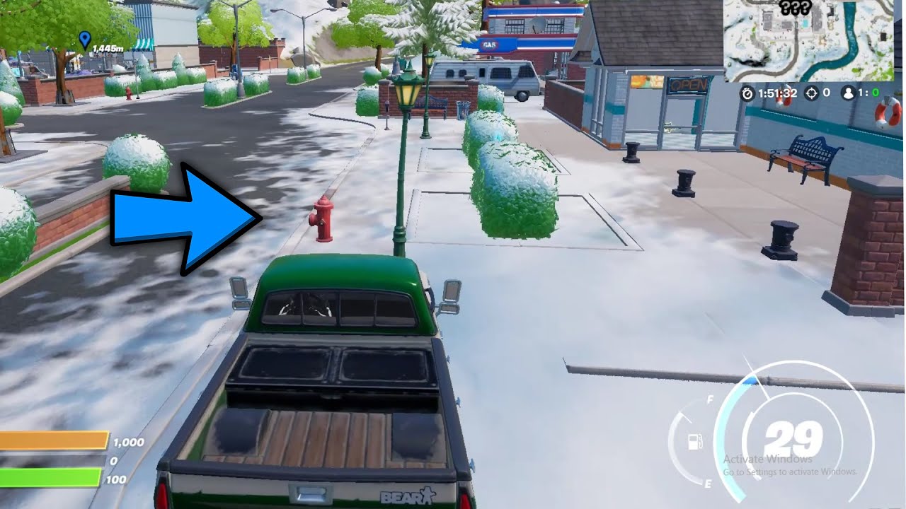 Destroy objects while in a vehicle || Fortnite daily quests - YouTube