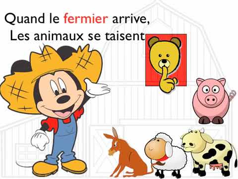 Comptine prj 3 seq 1 [3 AP] – les animaux de la ferme - YouTube