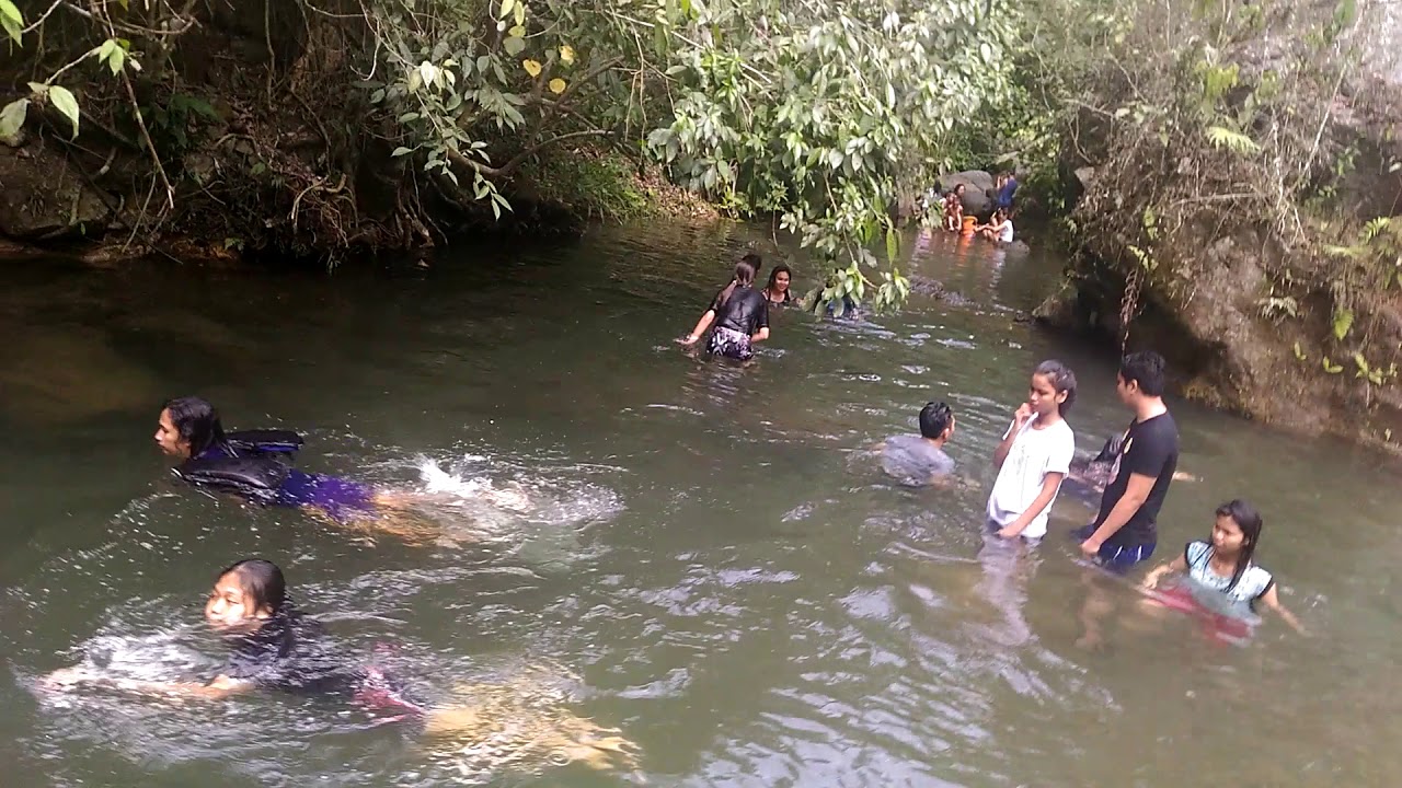 Ken sight seeing on chicks at Bolyok cold spring - YouTube