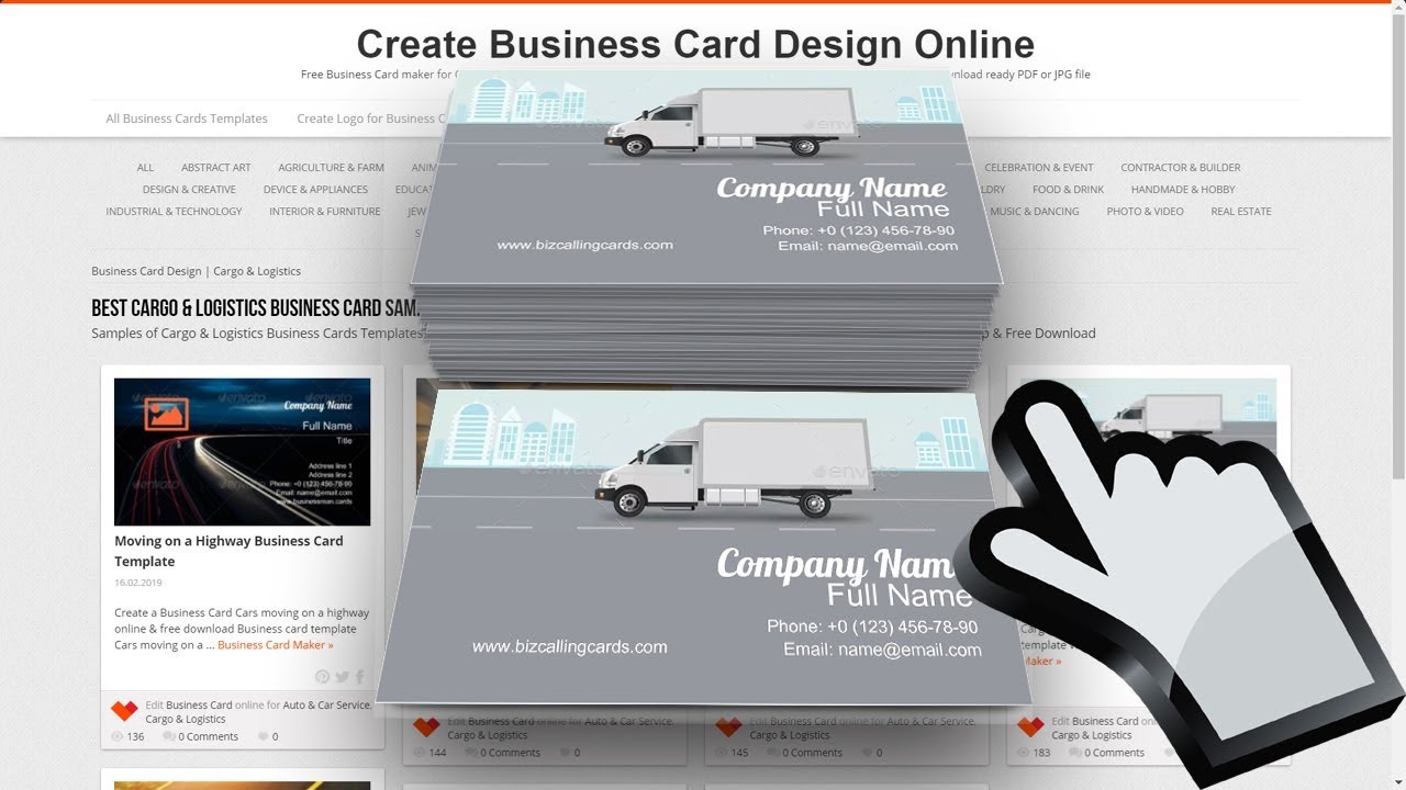 Cargo & Logistics Business Card Examples - YouTube