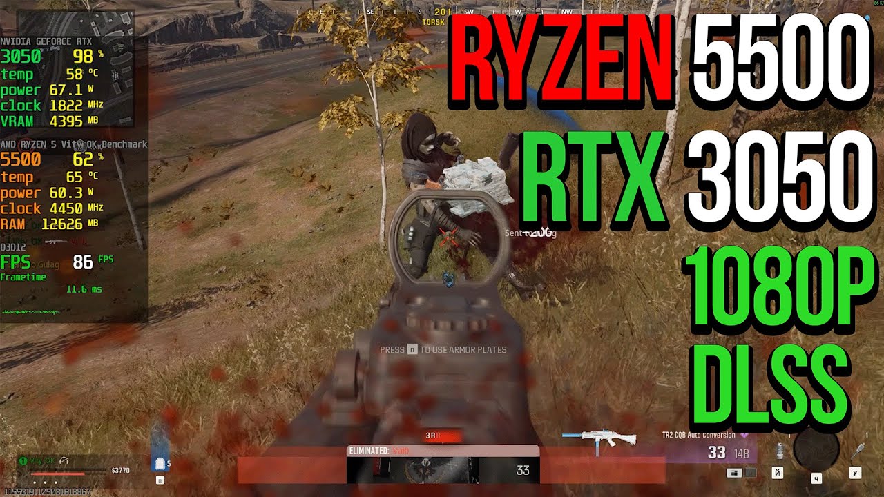 RYZEN 5 5500 OC + RTX 3050 CoD WARZONE FPS TEST 16GB RAM - YouTube