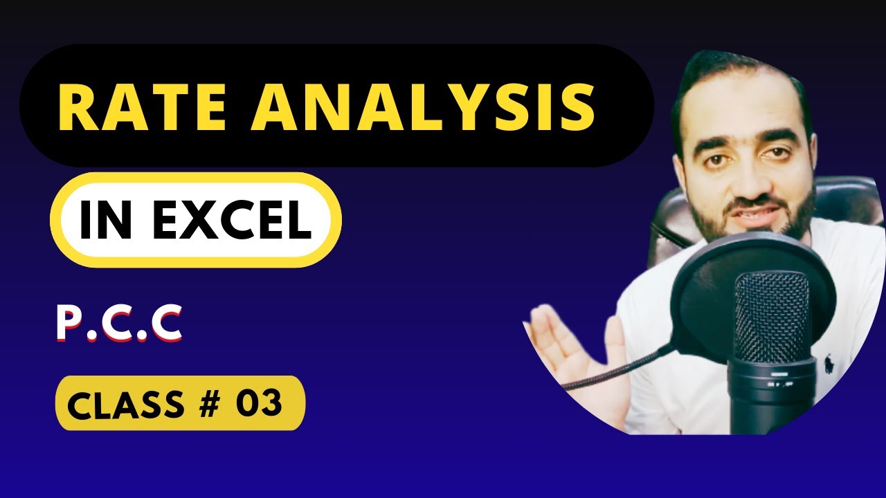 How To Create Rate Analysis In Excel Rate Analysis For PCC In Excel How To Create Rate Analysis In Excel Rate Analysis For PCC In Excel