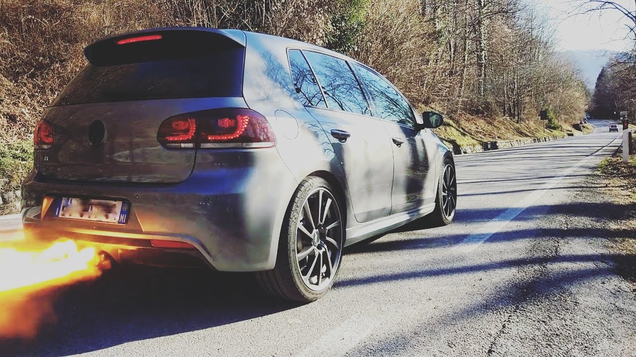 VW Golf R MK6 "spitting flames" - Revlimit EcuTuning - Antilag - Stage ...