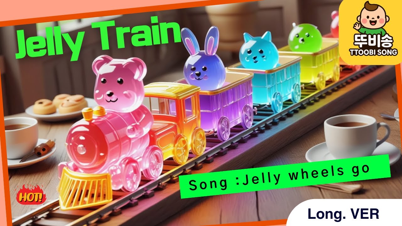 [20m] Jelly Train Song for Kids | Fun 3D Animation & Sing-Along - YouTube