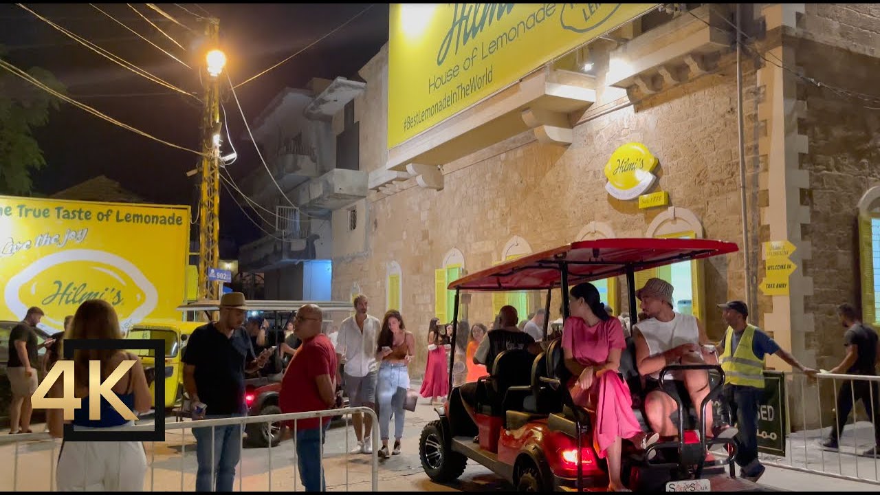 Night Walk In Batroun Lebanon | Walking Tour 4K | لبنان البترون - YouTube