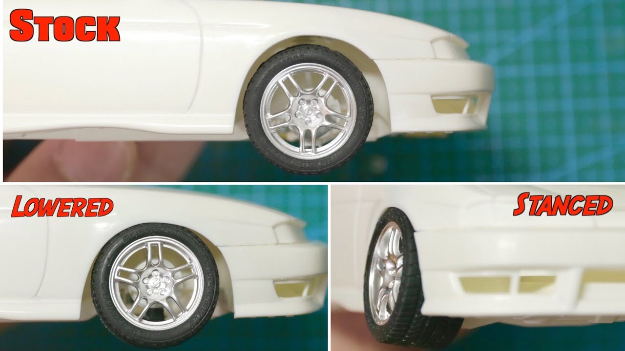 How to Lower and Stance Scale Model Cars - YouTube