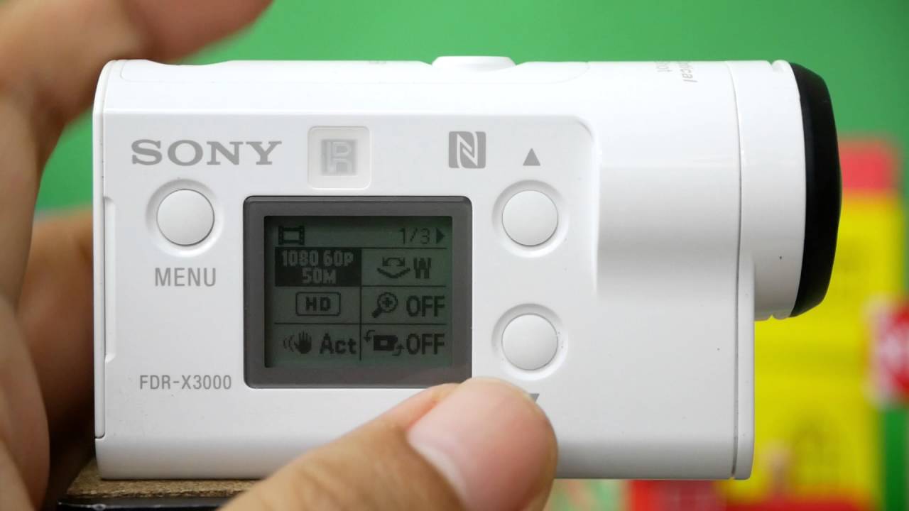 Sony FDR-X3000 X3000 menu - YouTube