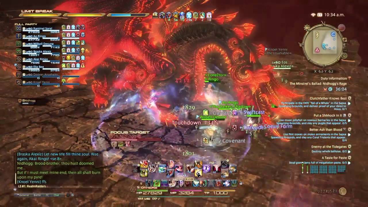 Final Fantasy 14 - Nidhogg Extreme (WAR PoV) - YouTube
