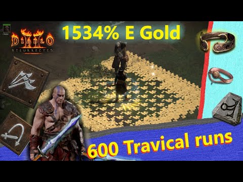 600 TRAVINCAL runs for GOLD with FRENZY Barb - Diablo 2 Resurrected ...