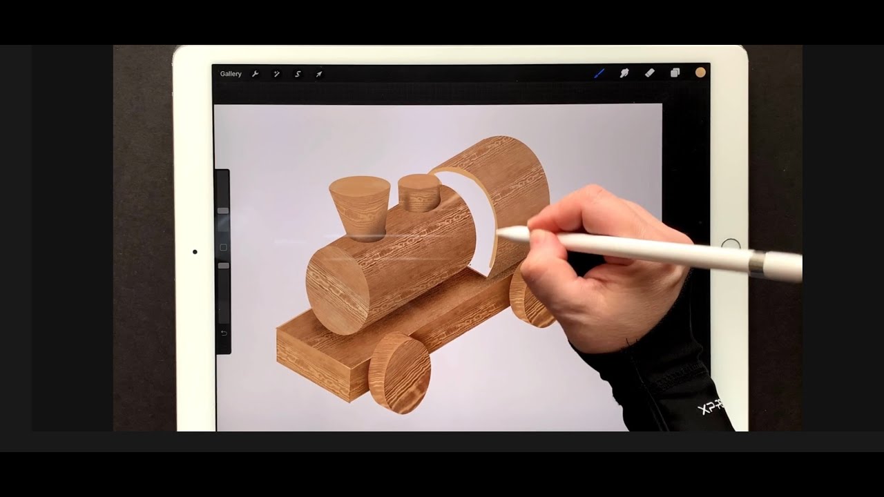 Drawing a Wooden Toy Train - YouTube