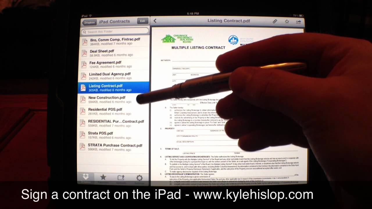 Sign A Contract On Your iPad - YouTube