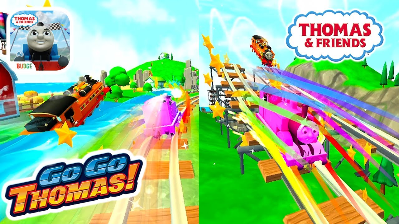 Thomas & Friends: Go Go Thomas! #204 🍊💙🌈💦💦 Thomas VS Nia Water Slide ...