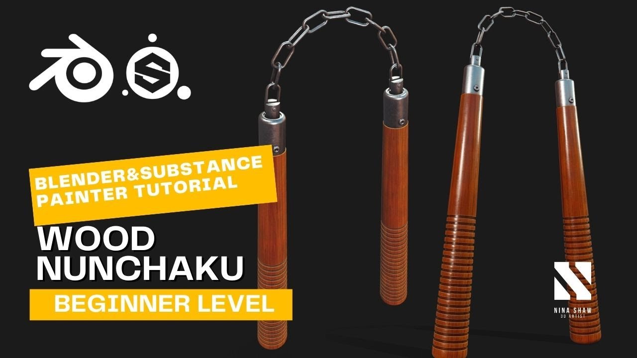 Game Asset Nunchaku | Blender/SubstancePainter - YouTube