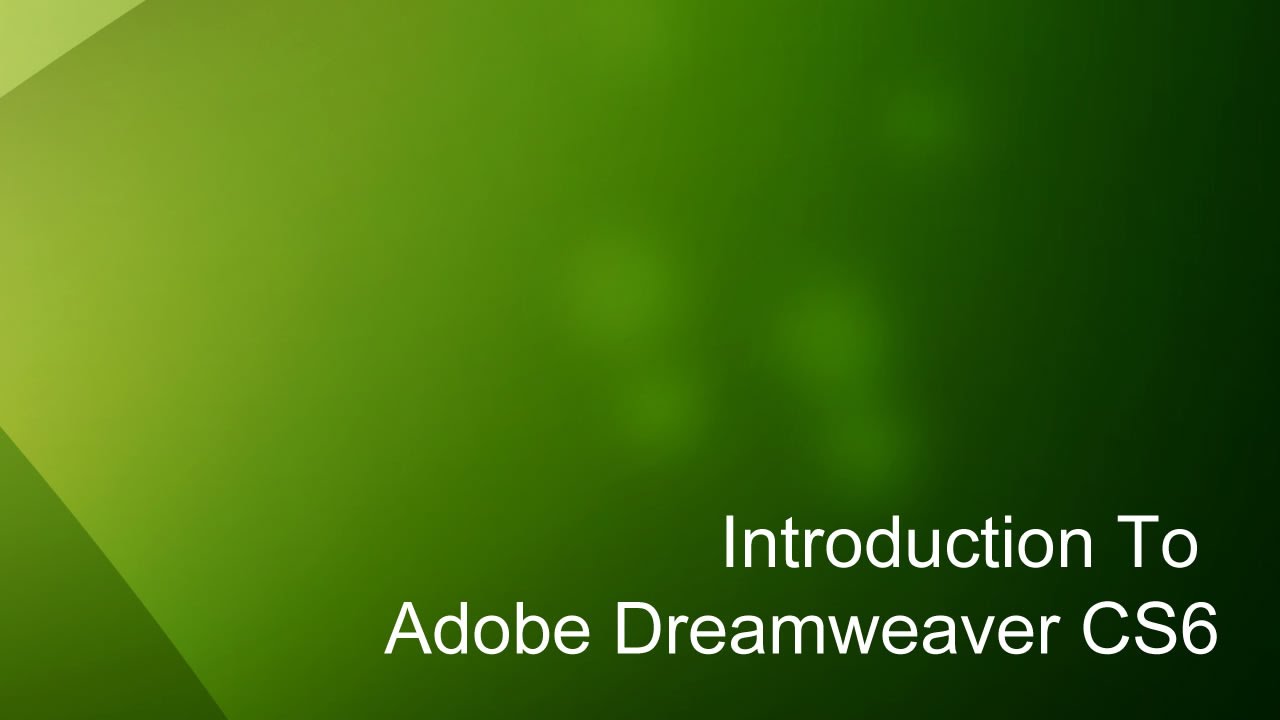 6 Introduction To Dreamweaver Tutorial Cs6 Youtube