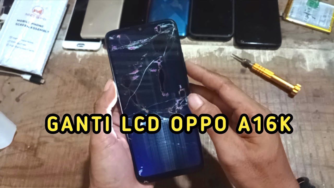 Cara Ganti LCD HP Oppo A16k - YouTube