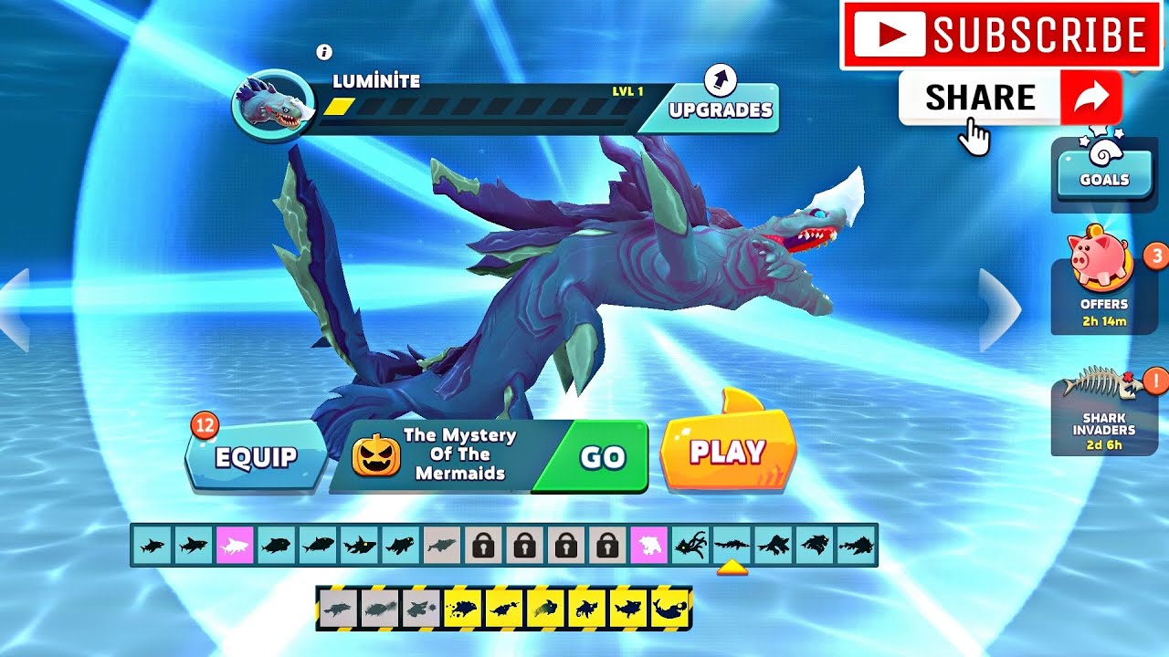 Hungry Shark Evolution - Maxed Out Luminite! The Ultimate Level Guide ...