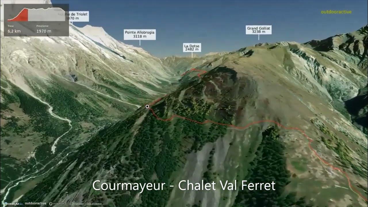 Courmayeur - Chalet Val Ferret ∆ hiking trails ∆ 3d-trail.com/italy ...