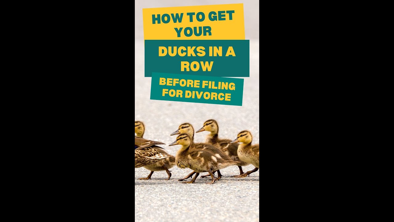 How to Get Your Ducks in a Row Before Filing for Divorce: The ...