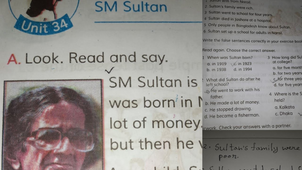 Class-4/English for today/unit-34/lesson-3-5/S M Sultan, page-69 - YouTube