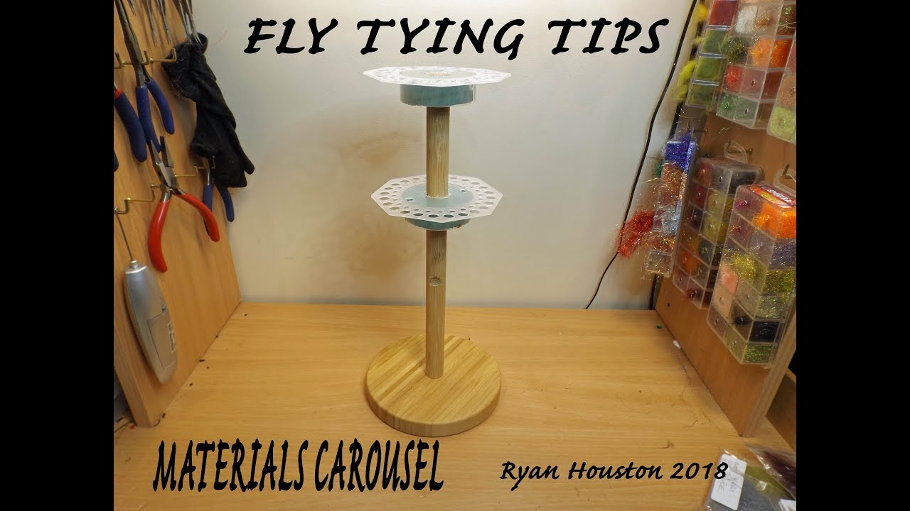 FLY TYING TIPS MAKING A MATERIALS CAROUSEL WITH RYAN HOUSTON 2018 - YouTube