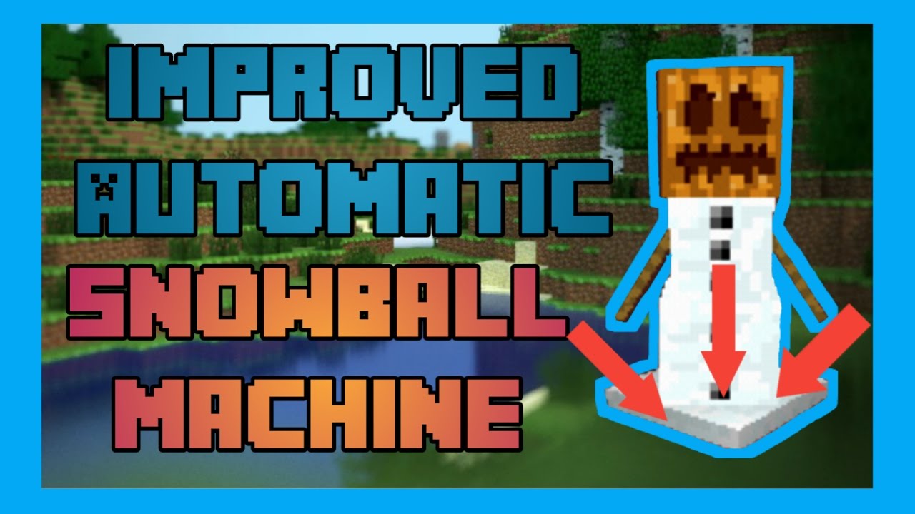 Minecraft PE How To - Build Automatic Snowball Machine - YouTube