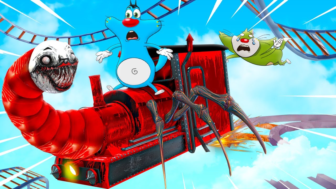 Roblox Scariest Train Ride Ever With Oggy And Jack | Rock Indian Gamer ...
