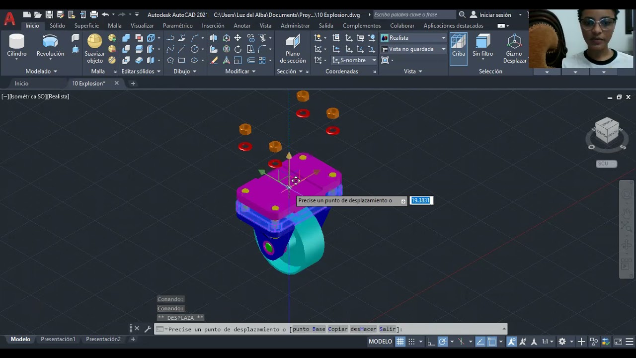 AutoCAD Tarea 2 3er Parcial Explosión - YouTube
