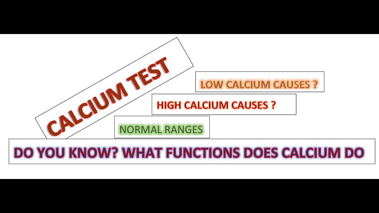 CALCIUM TEST | WHAT IS CALCIUM | LOW CALCIUM LEVELS | HIGH CALCIUM ...
