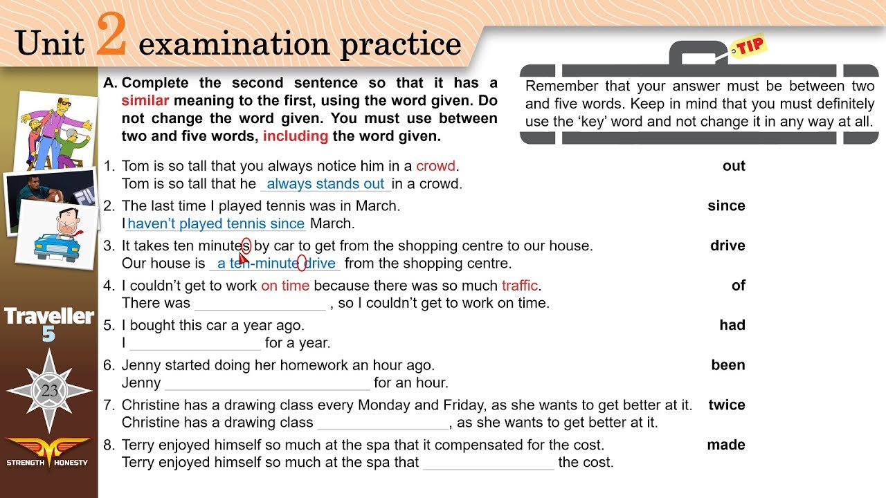 Traveller 5 Unit2 Vocabulary examination practice + Workbook pages 14 ...