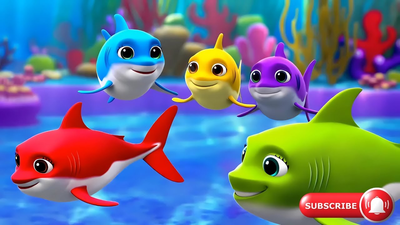 Baby Shark Color Song | Fun English Song for Kids | Learn Colors and ...