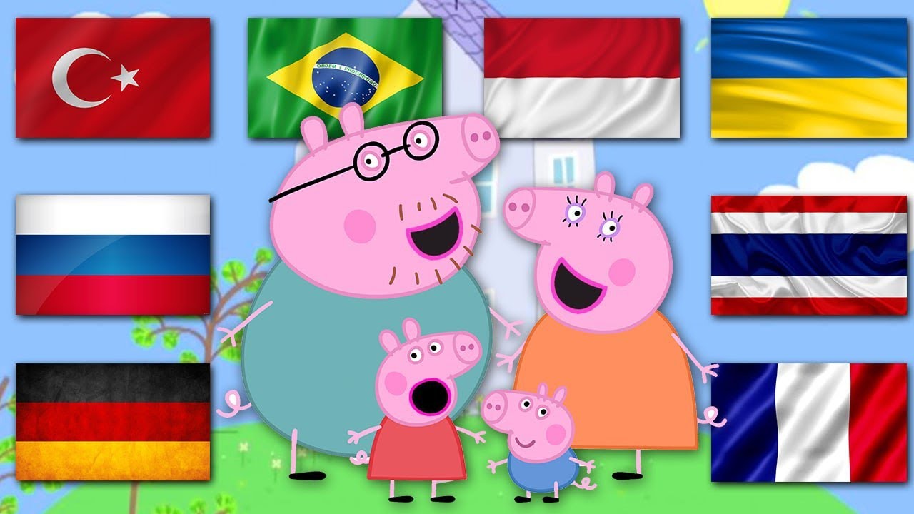 Peppa Pig in different languages meme - YouTube