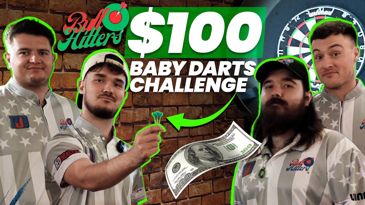 BULLHITTERS Attempt the $100 Baby Darts Challenge - YouTube